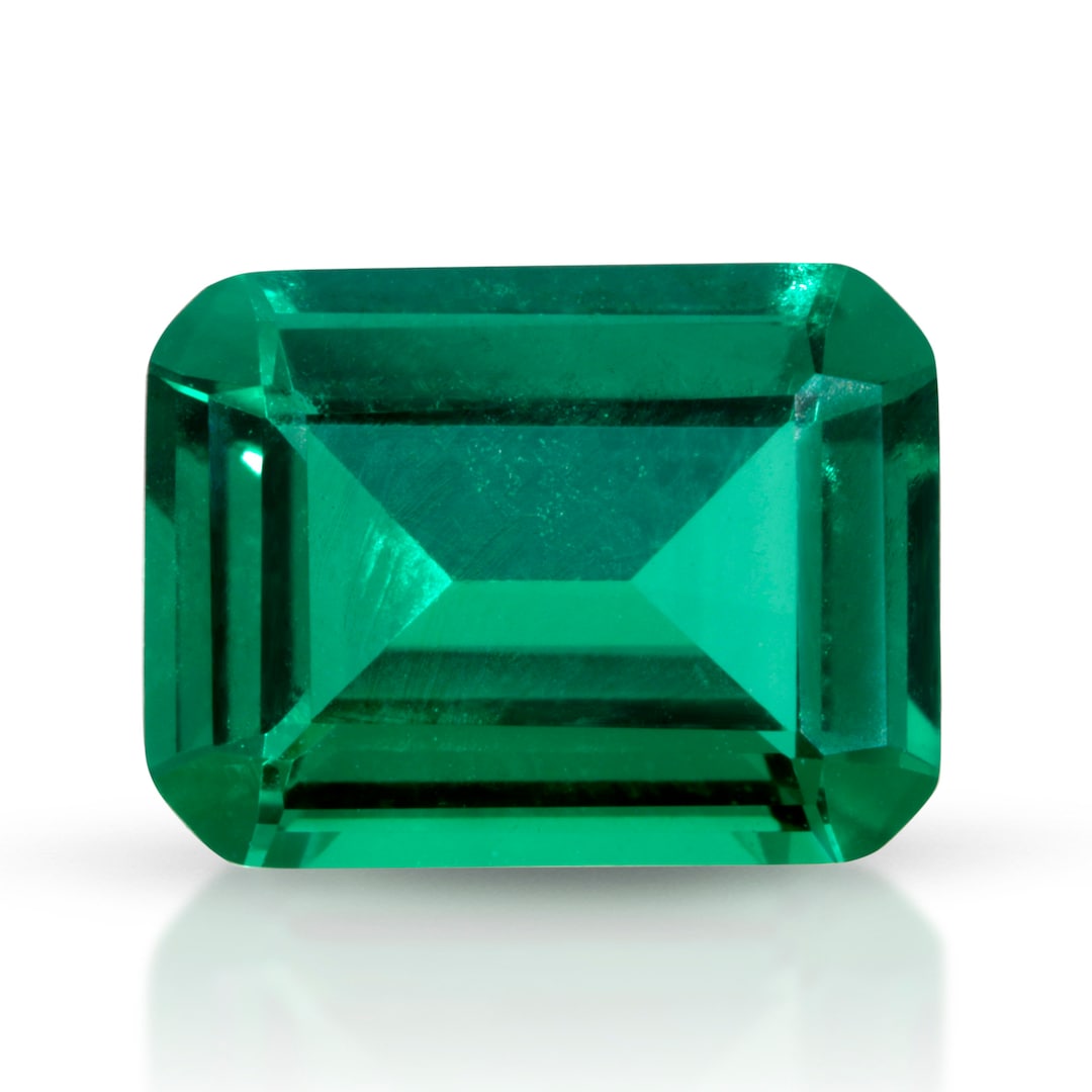 Octagon Lab Grown Emerald - Etsy