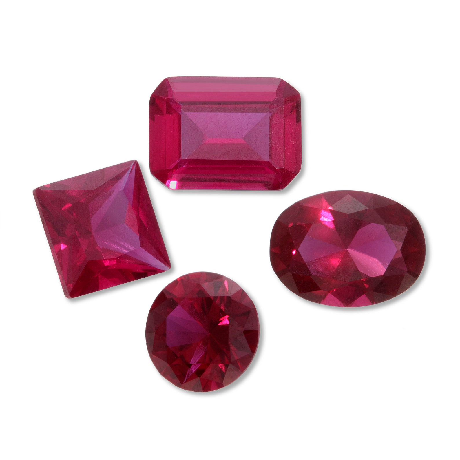 Emerald (octagon) Lab Grown Ruby - Etsy