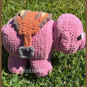 Crochet Minecraft Pig With Saddle Pattern PDF | Video Game Pig Digital ...