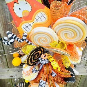 Halloween Swag, Halloween Wreath, Candy Corn Swag, Candy Corn Wreath ...