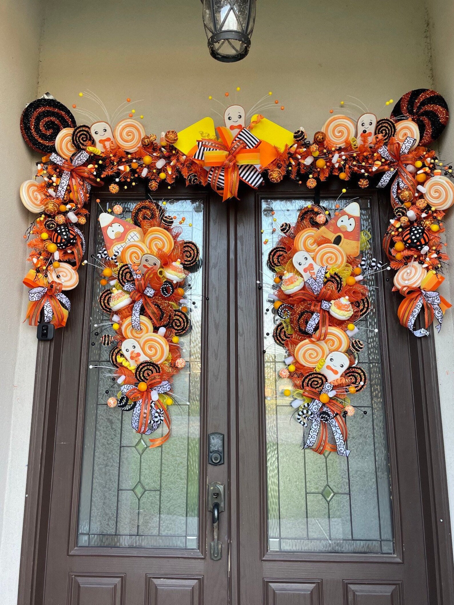 Halloween Swag, Halloween Wreath, Candy Corn Swag, Candy Corn Wreath ...