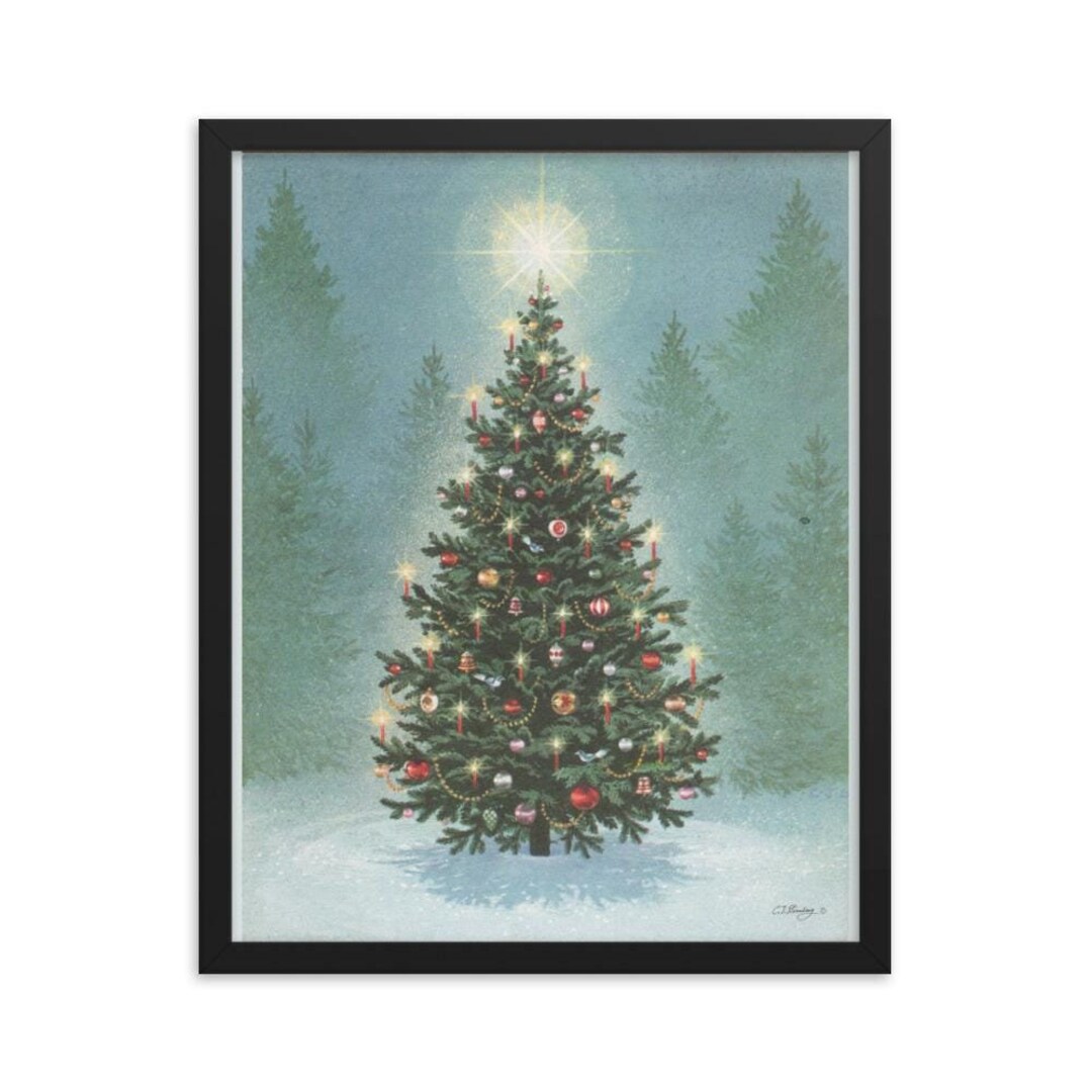 Christmas Tree in the Forest, Framed Photo Paper Print by Charlotte ...