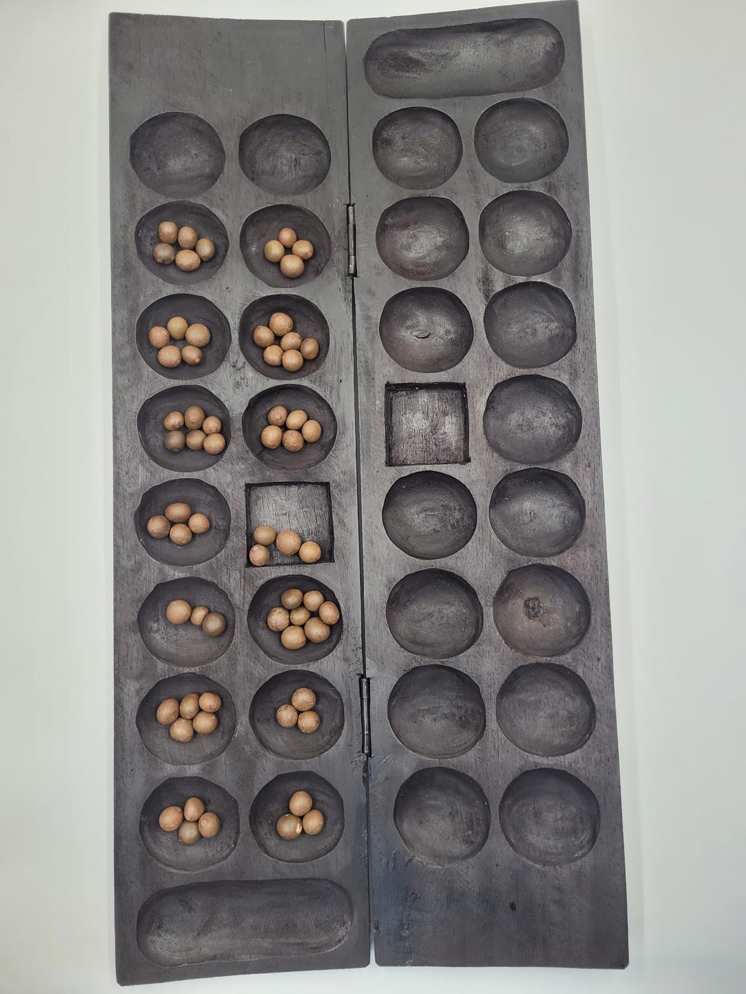 Antique Bao Mancala Traditional African Board Game, Hand Carved Fine ...