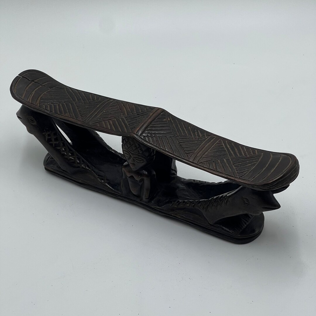 Hand Carved Chokwe Double Headrest Congo African Art 3.8” X 13” - Etsy