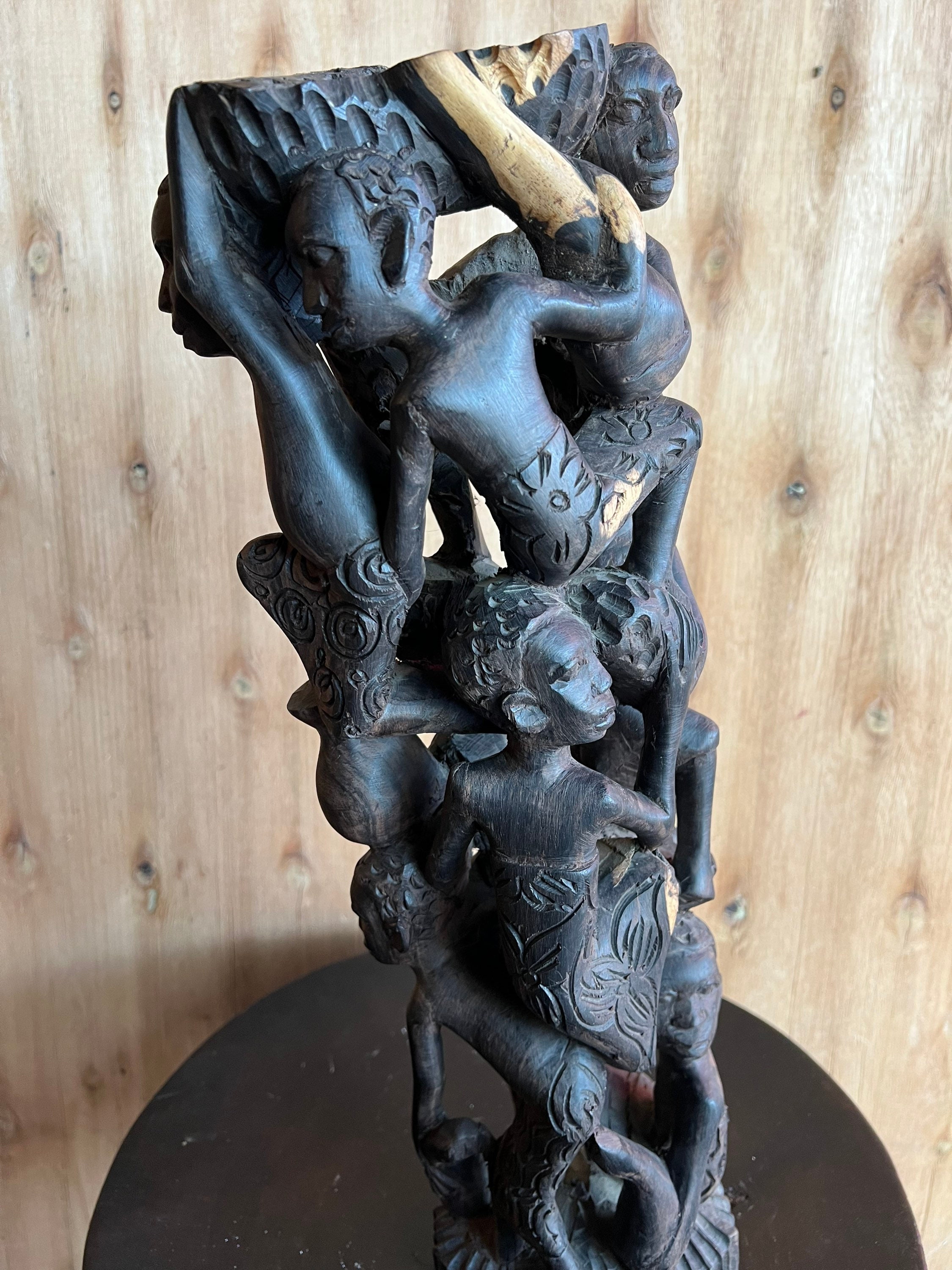African Carvings Makonde Ujamaa Family Tree of Life Sculpture Tanzania ...