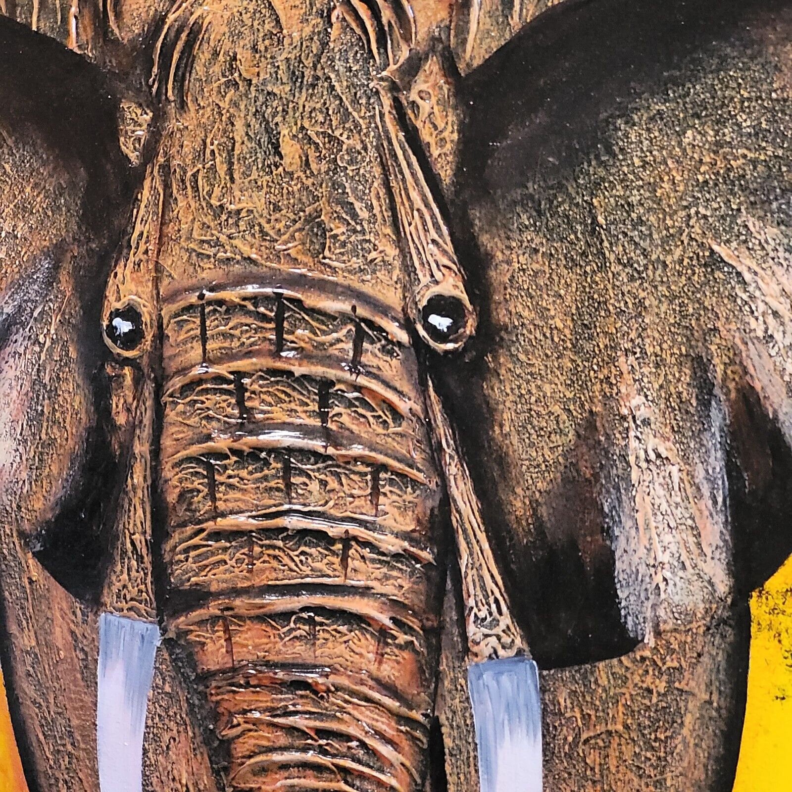 Elephant Oil Painting African Art Wall Decor - Etsy