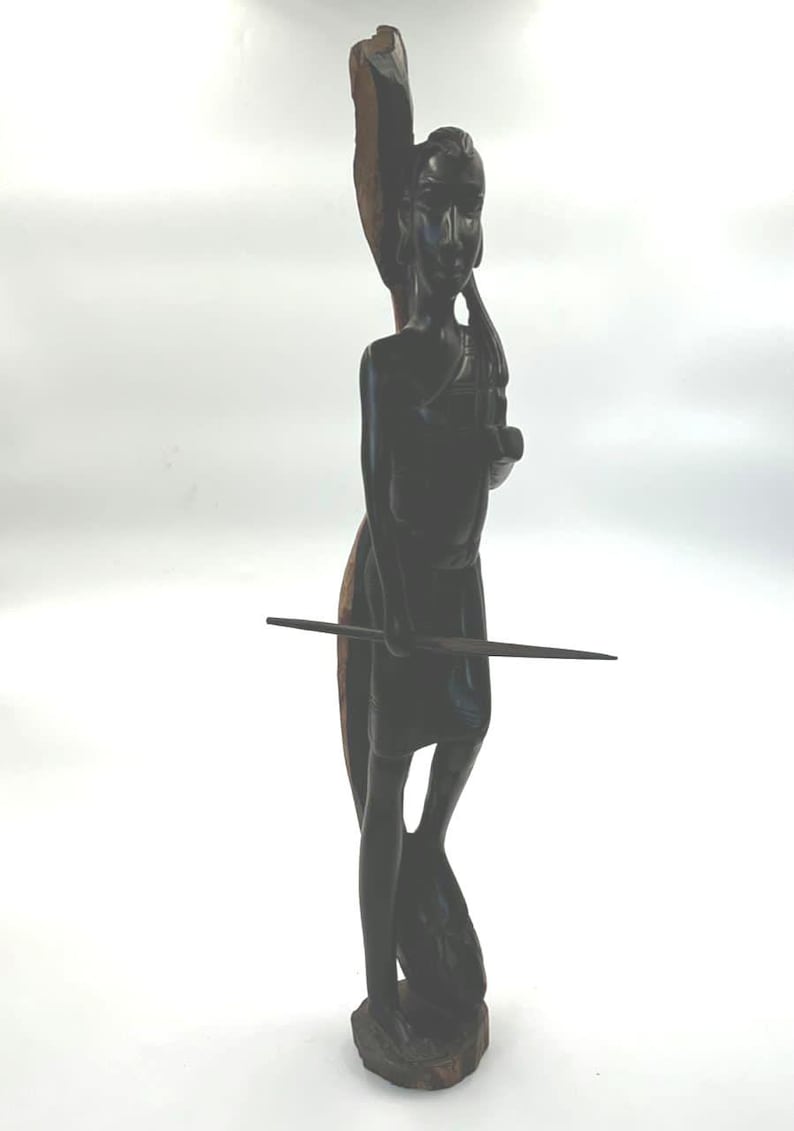 Wooden Hand Carved Maasai Hunter Sculpture, African Fine Art - Etsy