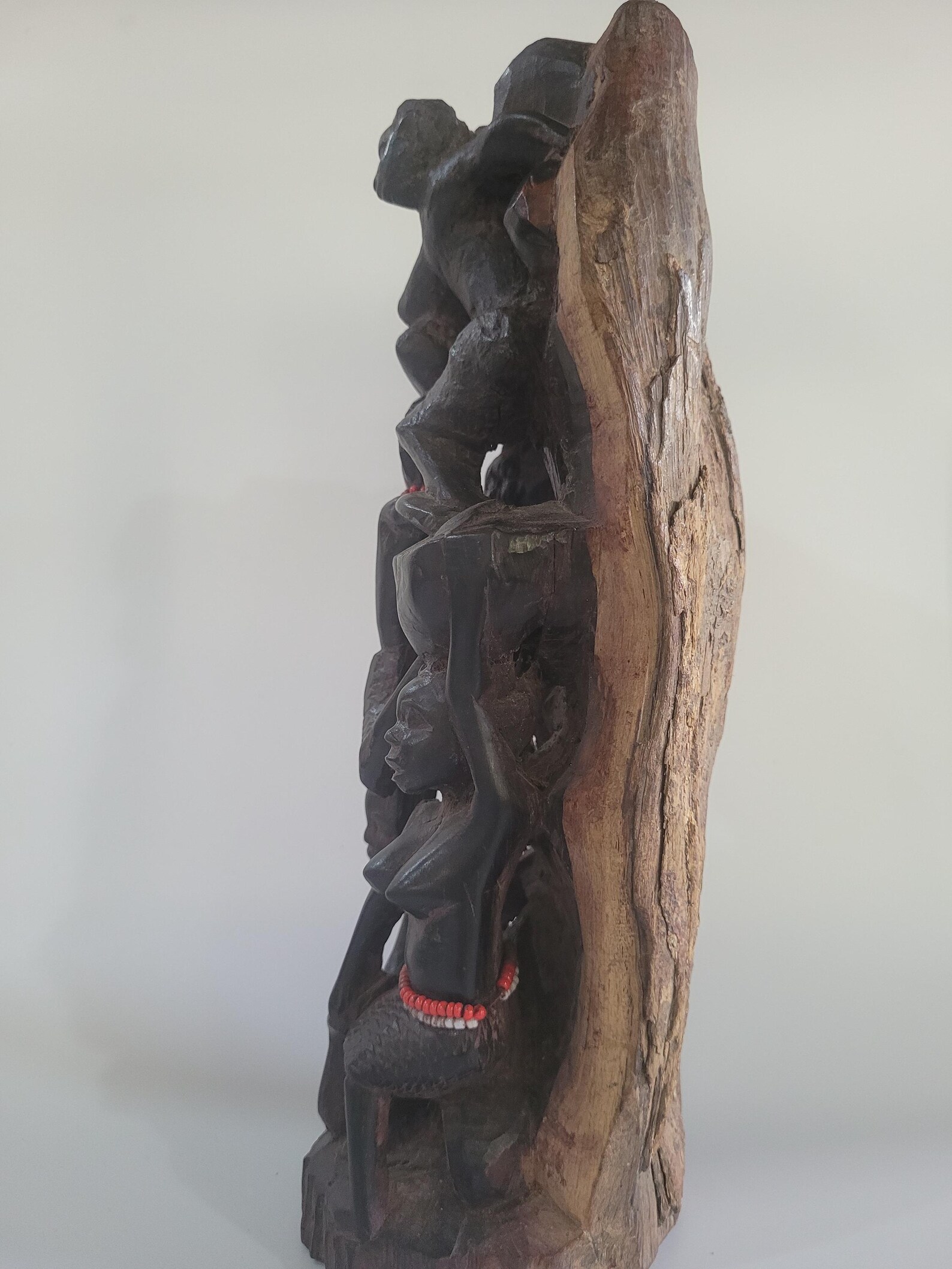 Hand Carved African Makonde Tree of Life Sculpture Ebony Wood, Wooden ...