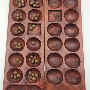 Unique African Bao Mancala Traditional Board Game With Wildlife Scene ...
