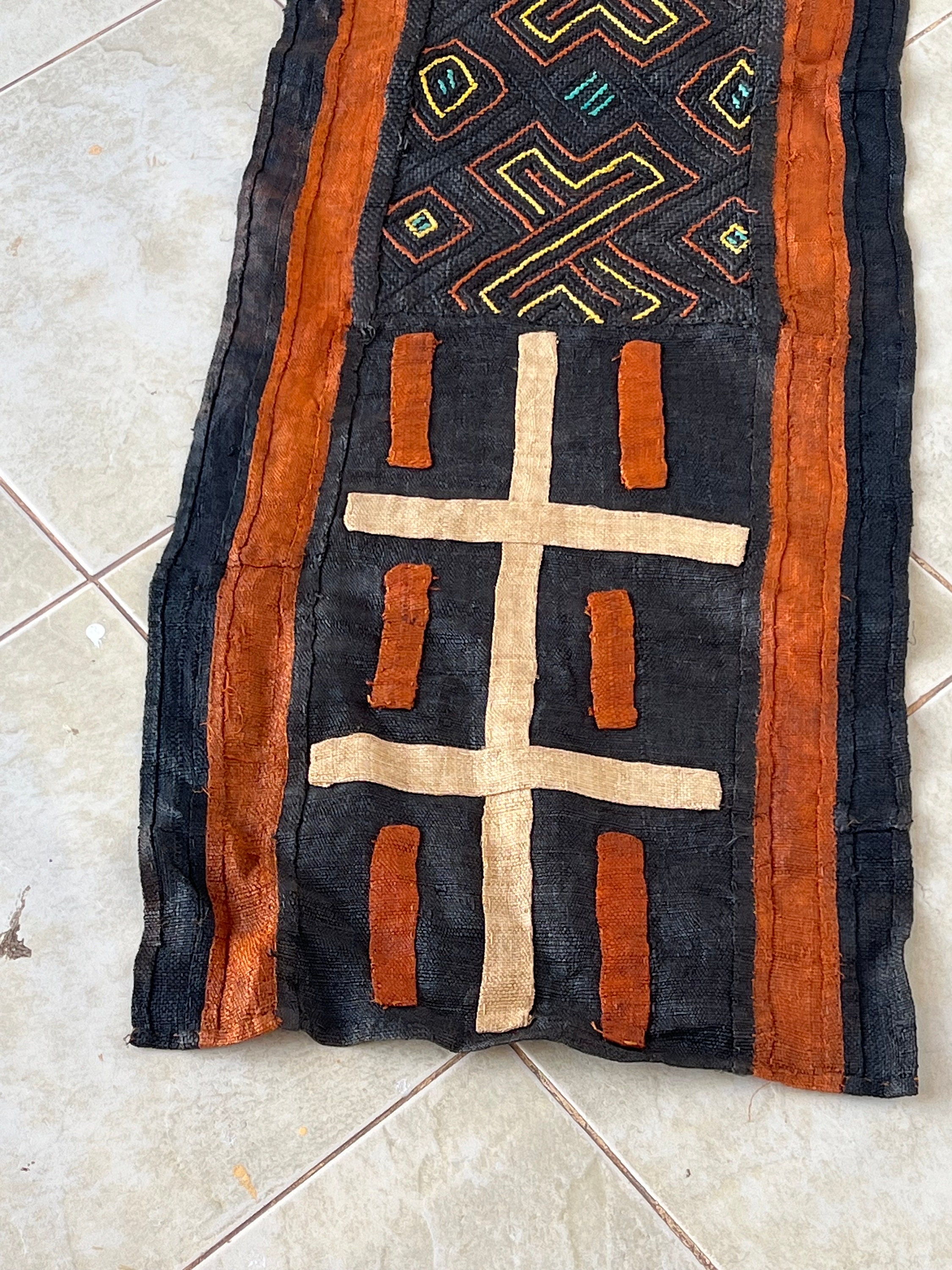 5.8ft African Kuba Raffia Cloth Fabric, Natural Woven Handmade - Etsy