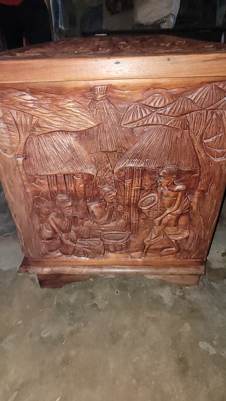 Large Mahogany Handmade African Wooden Zanzibar Chest - Etsy
