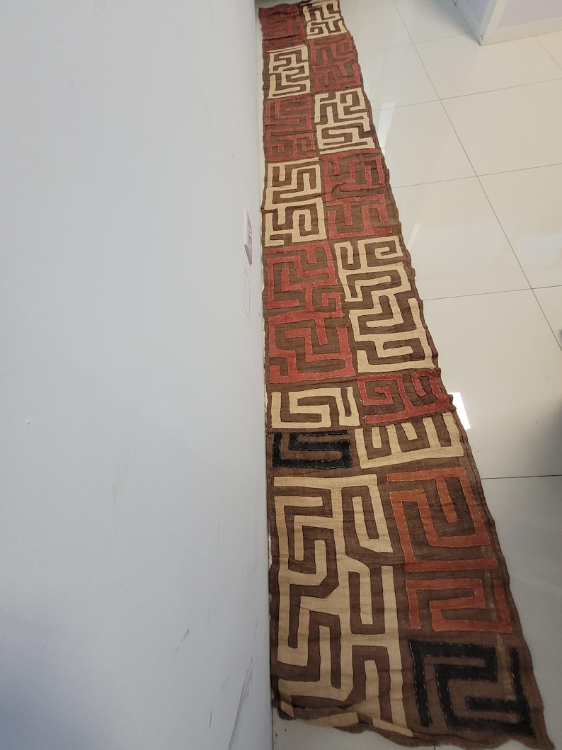 Unique Congo Kuba Raffia Textile, Natural Woven African Art - Etsy