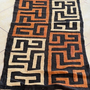African Kuba Raffia Cloth Fabric, Natural Woven Handmade10.4ft - Etsy
