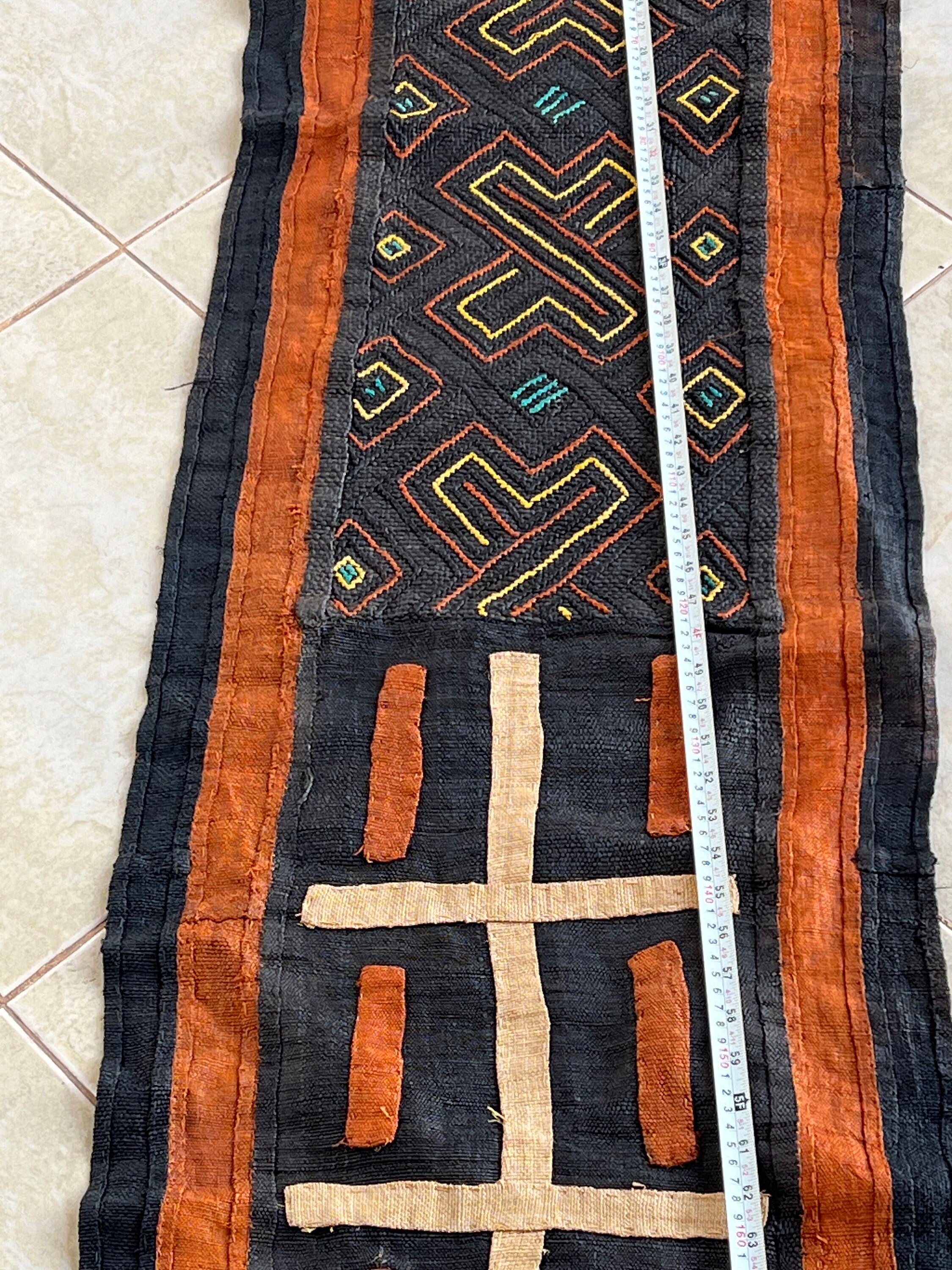 5.8ft African Kuba Raffia Cloth Fabric, Natural Woven Handmade - Etsy