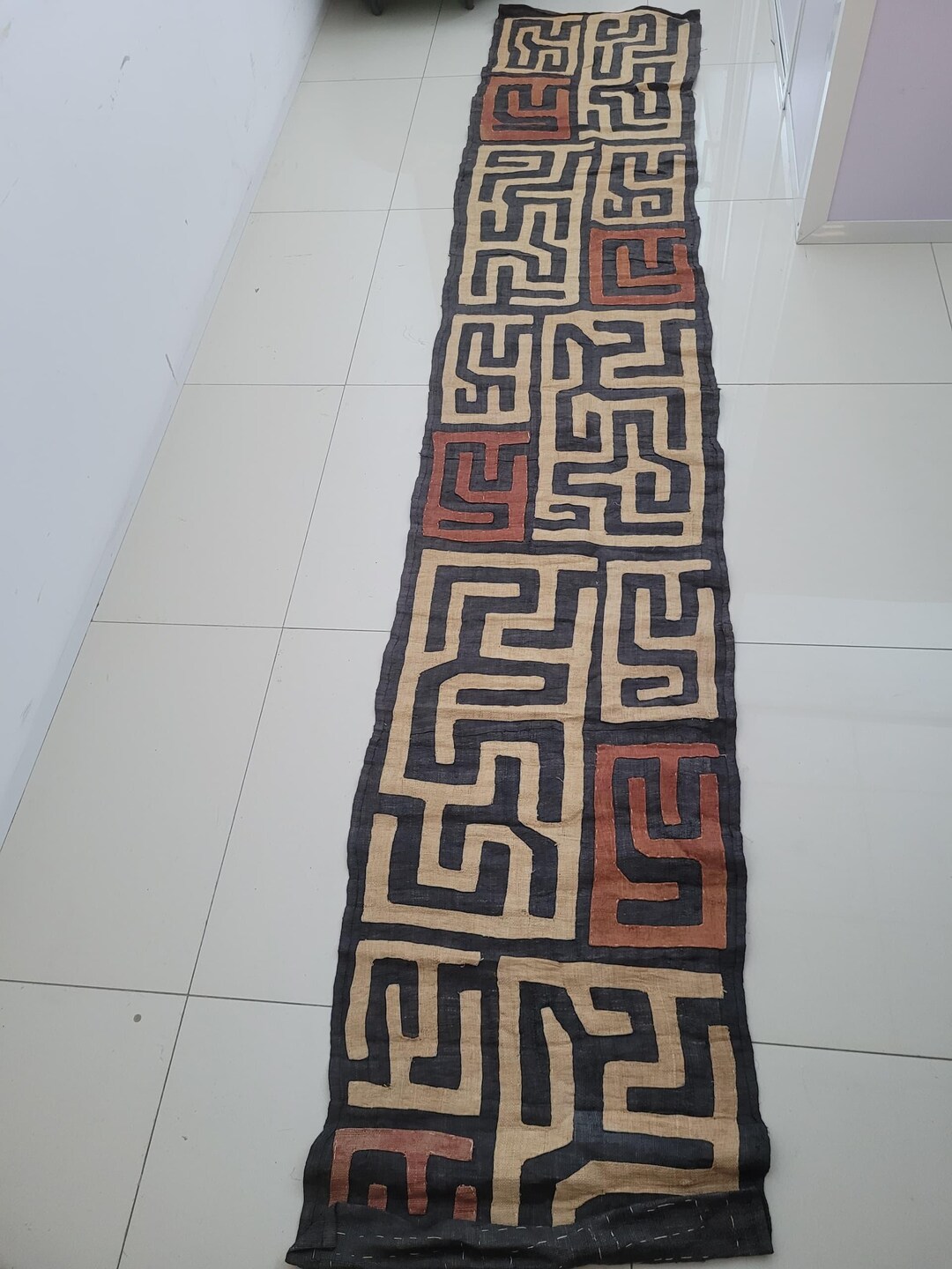 Natural Woven African Congo Kuba Raffia Cloth Fabric, Handmade - Etsy
