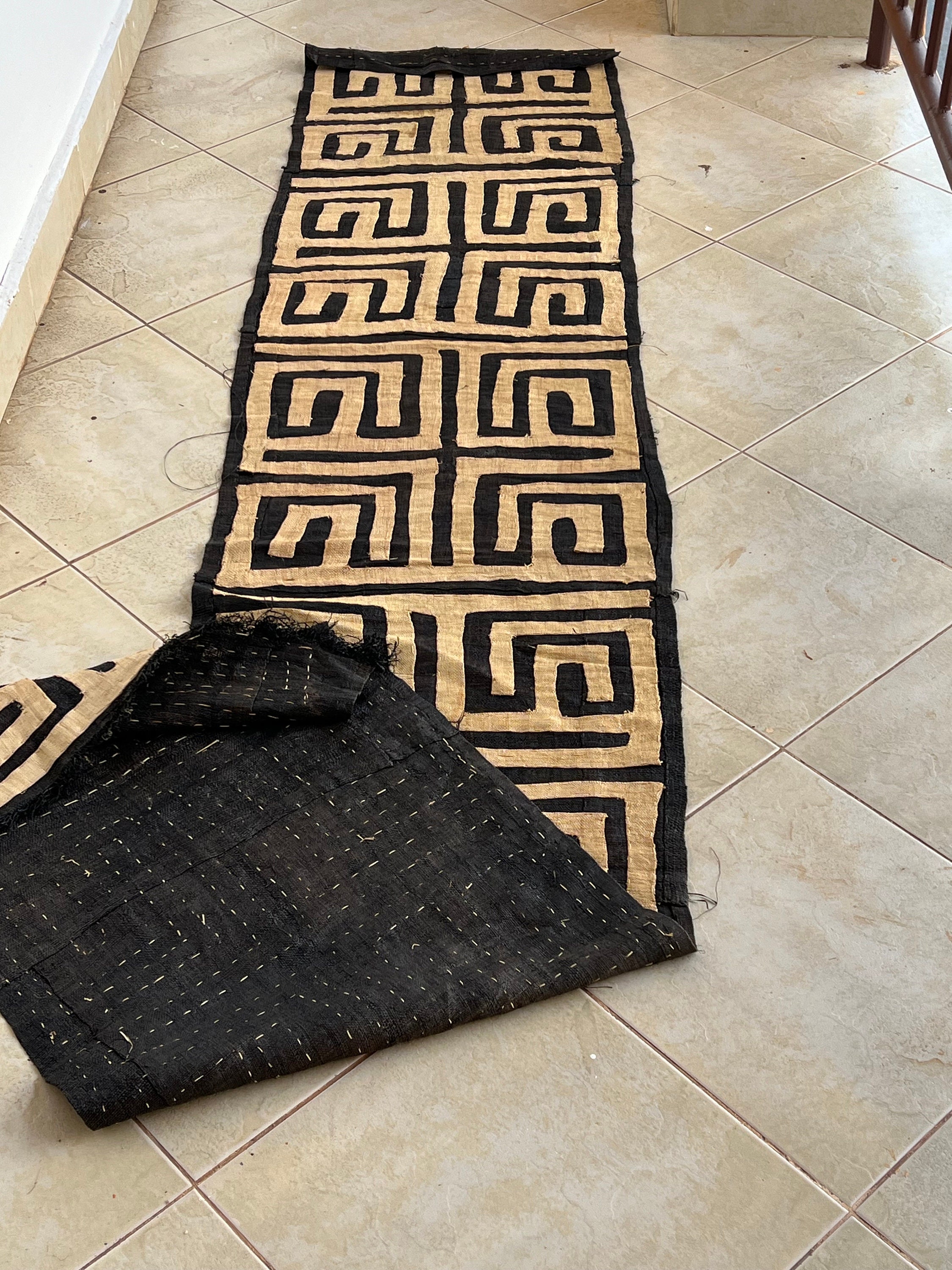 10.2ft African Kuba Raffia Cloth Fabric, Natural Woven Handmade - Etsy