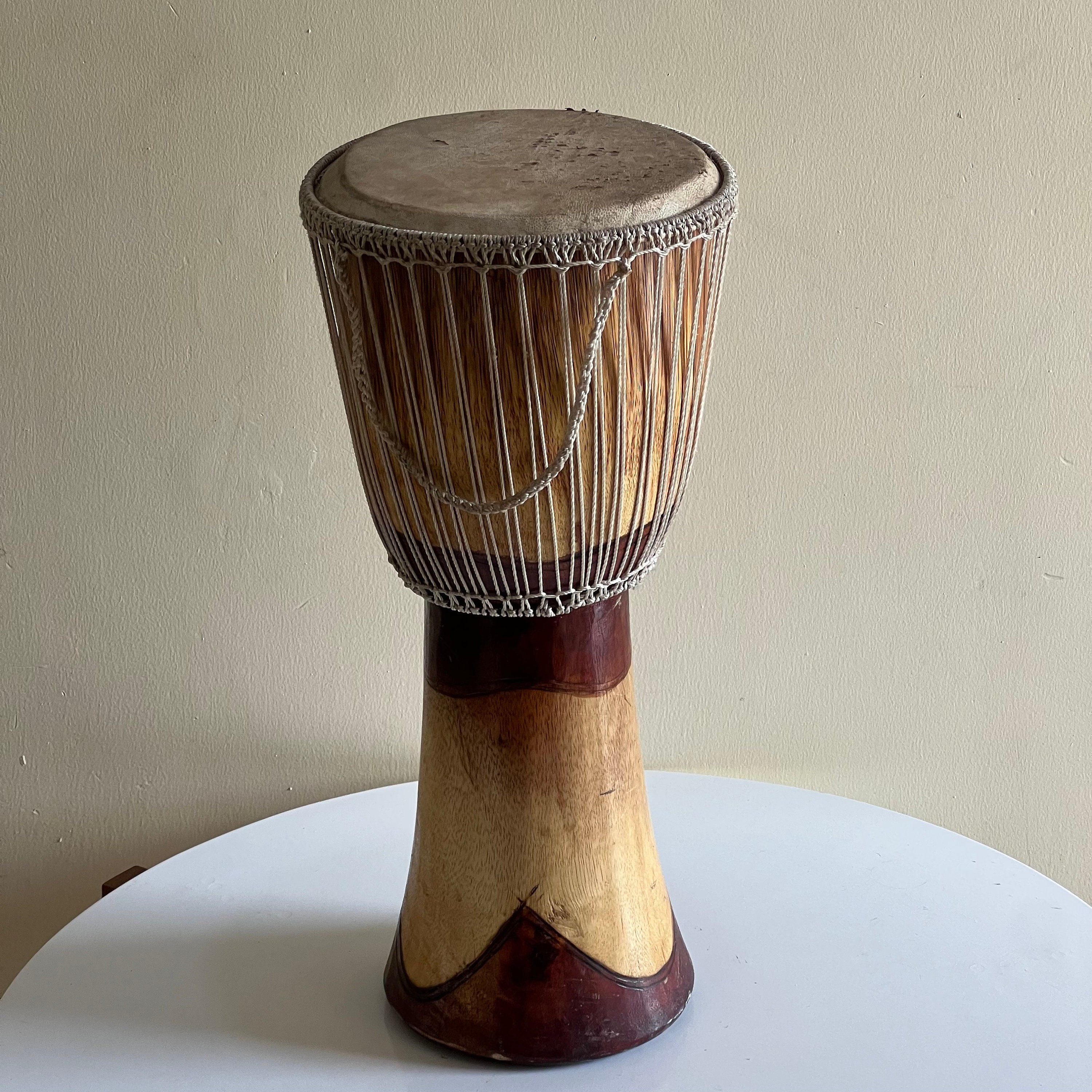 Large African Mahogany Wood Djembe Drum, Hand-carved Djembe Drum ...