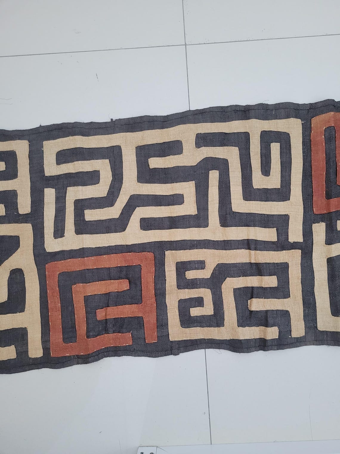 Natural Woven African Congo Kuba Raffia Cloth Fabric, Handmade - Etsy