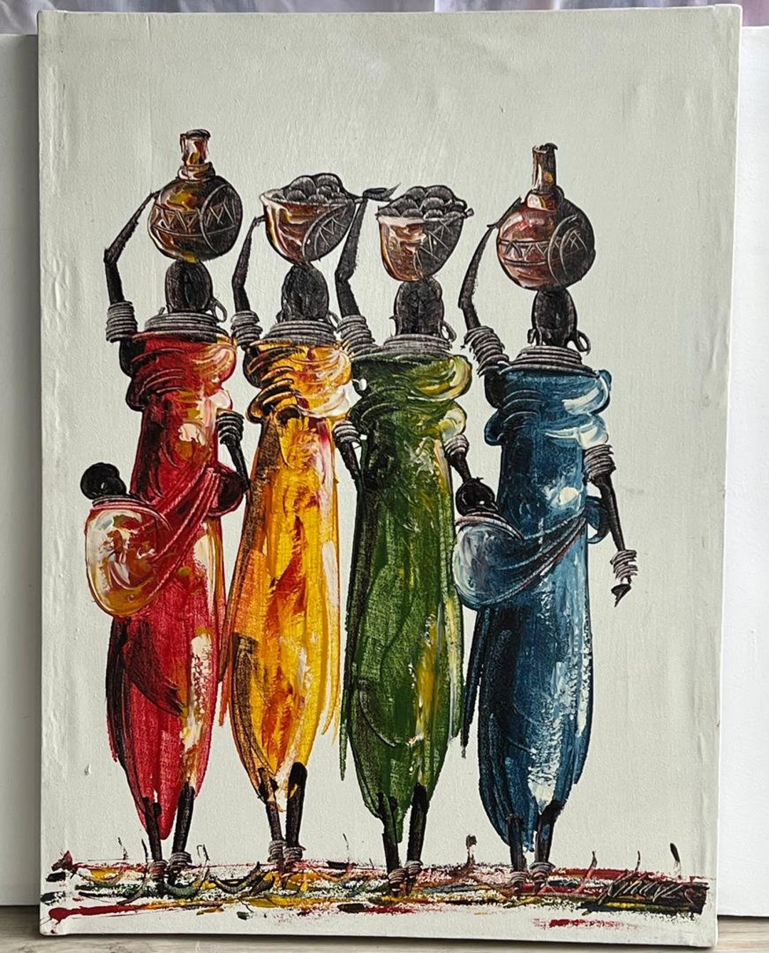 Impressive Maasai Women Painting, African Art Wall Decor - Etsy