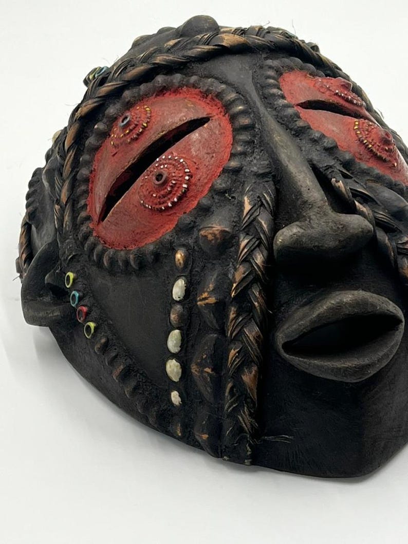 Beautiful Rare Wooden Kuba Tribal Ritual Mask, African Fine Art - Etsy