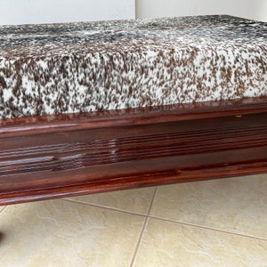 OTTOMAN TABLE, COWHIDE Furniture, Cocktail Table, Cowhide Home Décor ...