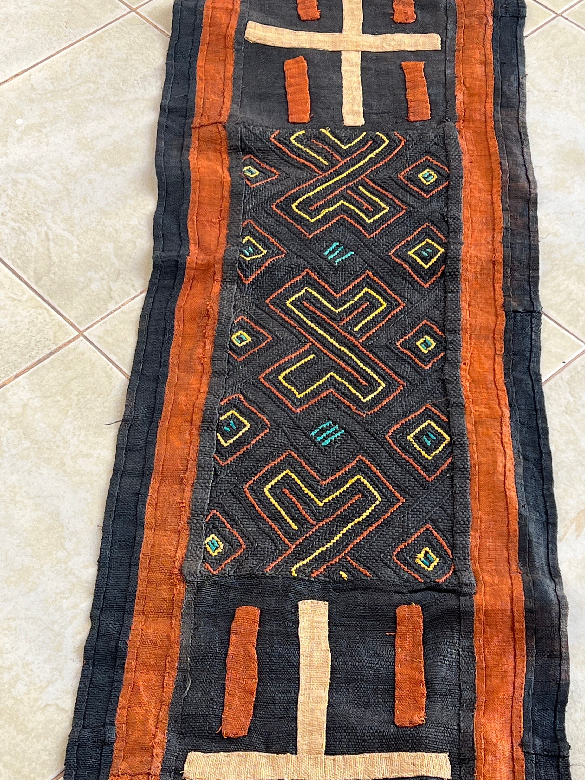 5.8ft African Kuba Raffia Cloth Fabric, Natural Woven Handmade - Etsy