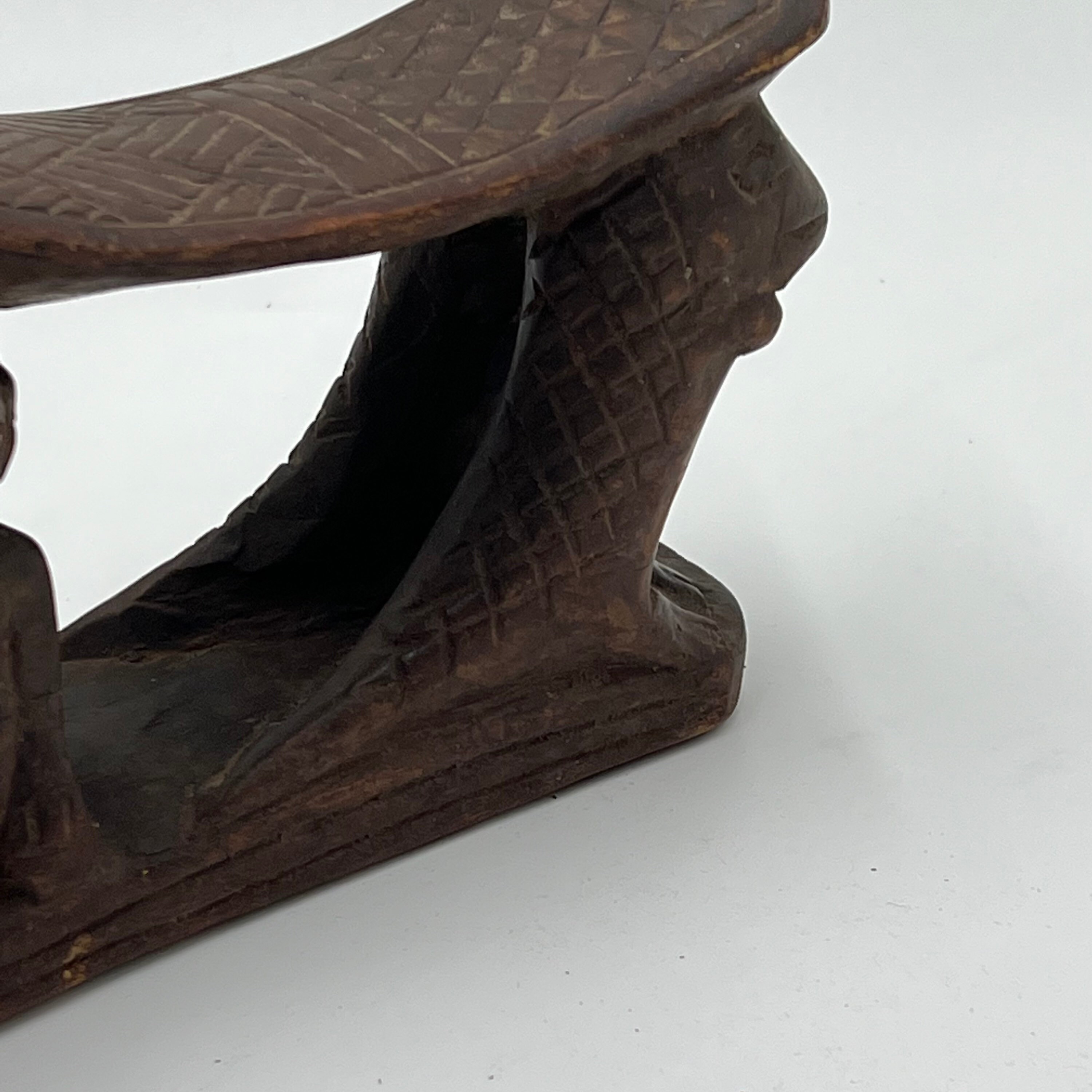 Hand Carved Chokwe Double Headrest Congo African Art 4.5 X - Etsy
