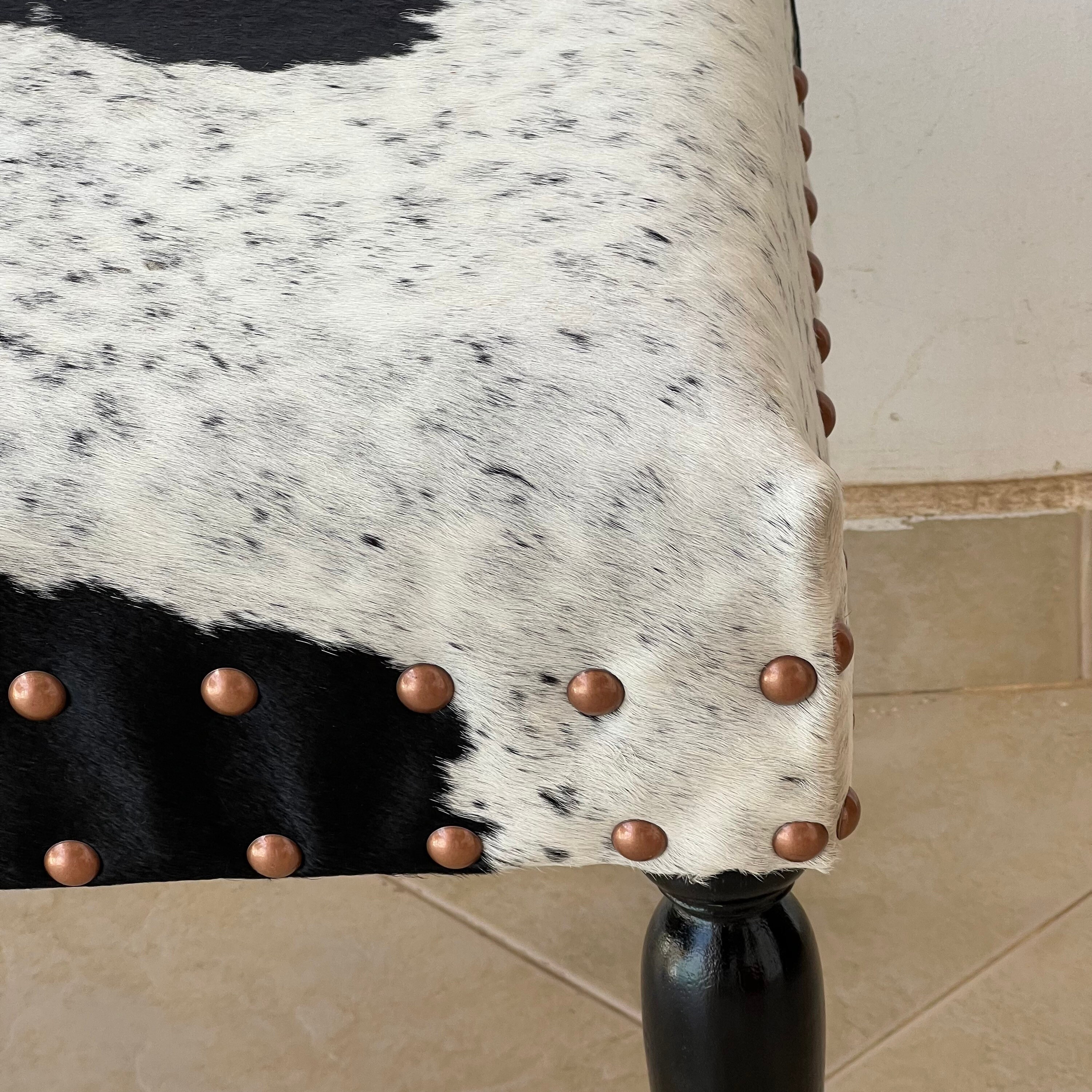 Cowhide Ottoman Coffee Bench, Table, Cowhide Furniture, Cowhide Home ...