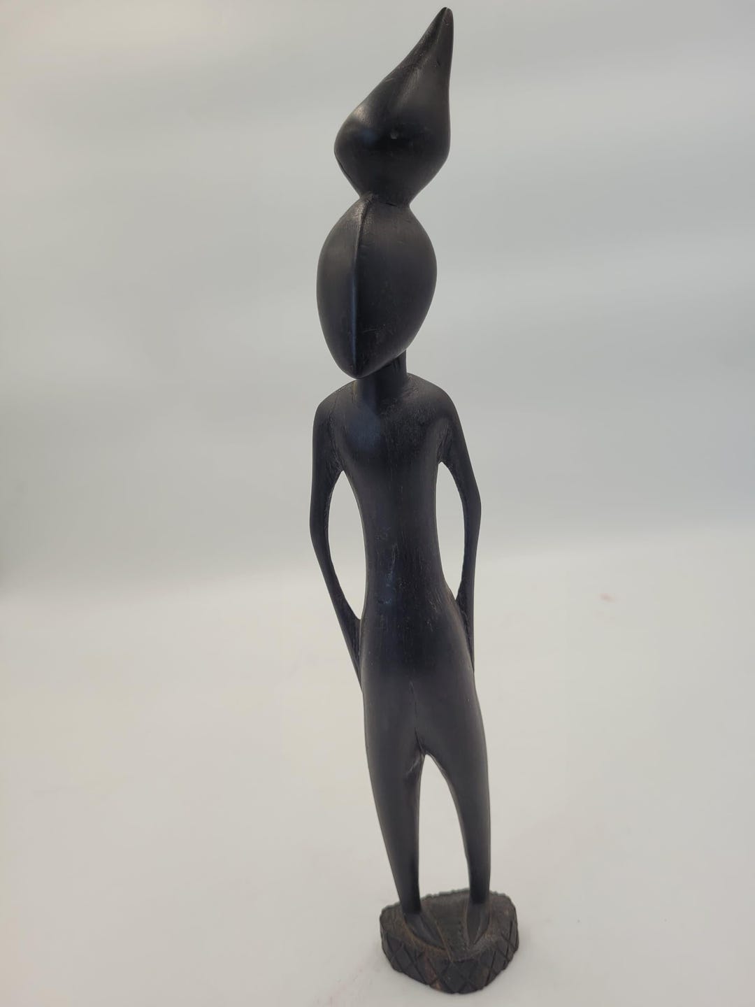 Impressive African Art, Makonde Woman Carrying A Calabash Carved Figure ...