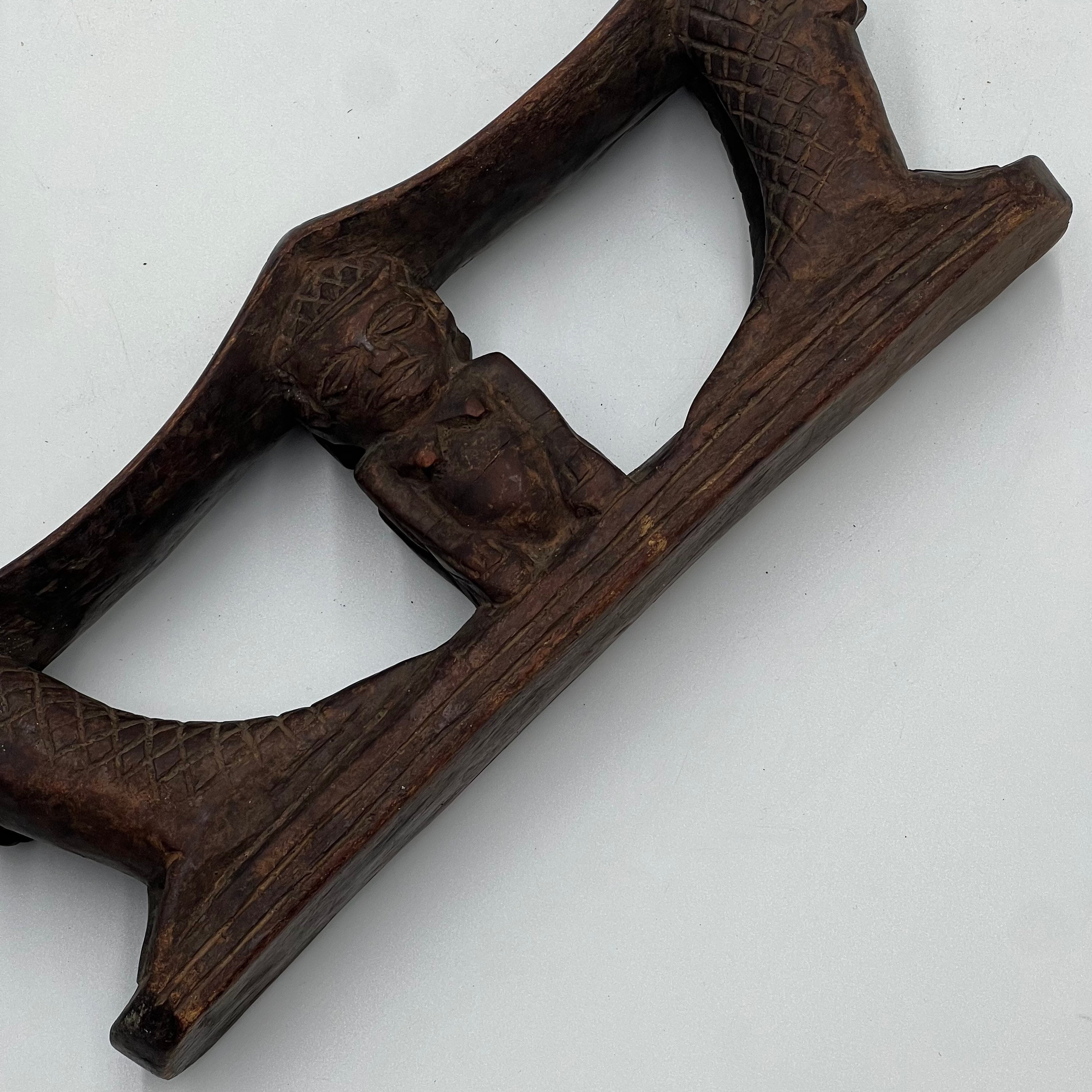 Hand Carved Chokwe Double Headrest Congo African Art 4.5 X - Etsy
