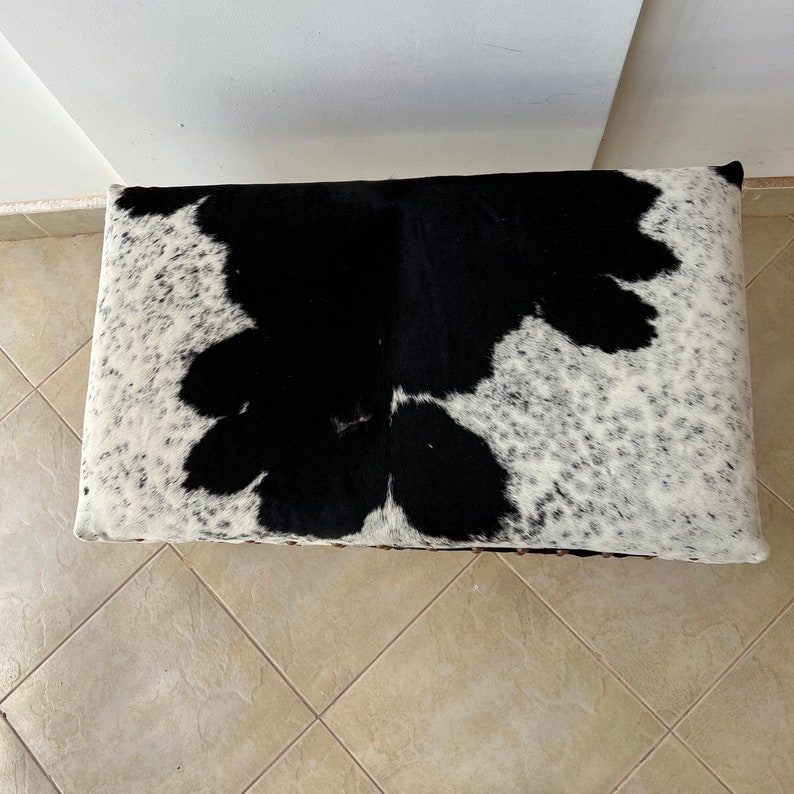 Cowhide Ottoman Coffee Bench, Table, Cowhide Furniture, Cowhide Home ...
