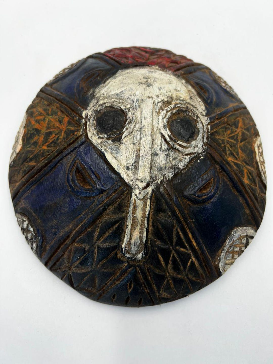 African Vintage Hand Carved Tribal Teke Mask, Rare Fine Art - Etsy