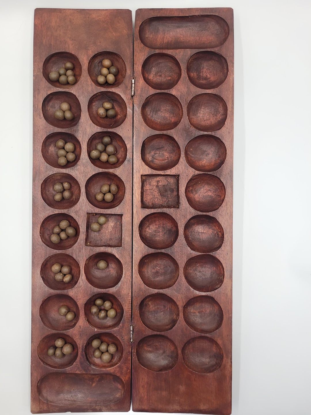 Unique African Bao Mancala Traditional Board Game With Wildlife Scene ...
