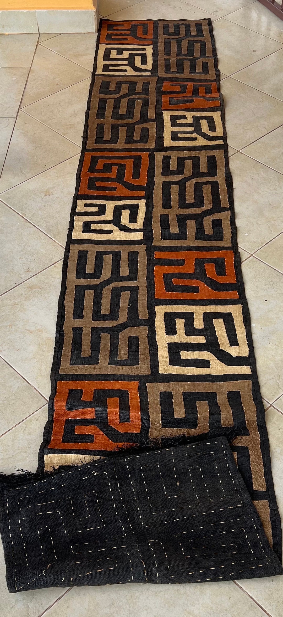 10.1ft African Kuba Raffia Cloth Fabric, Natural Woven Handmade - Etsy