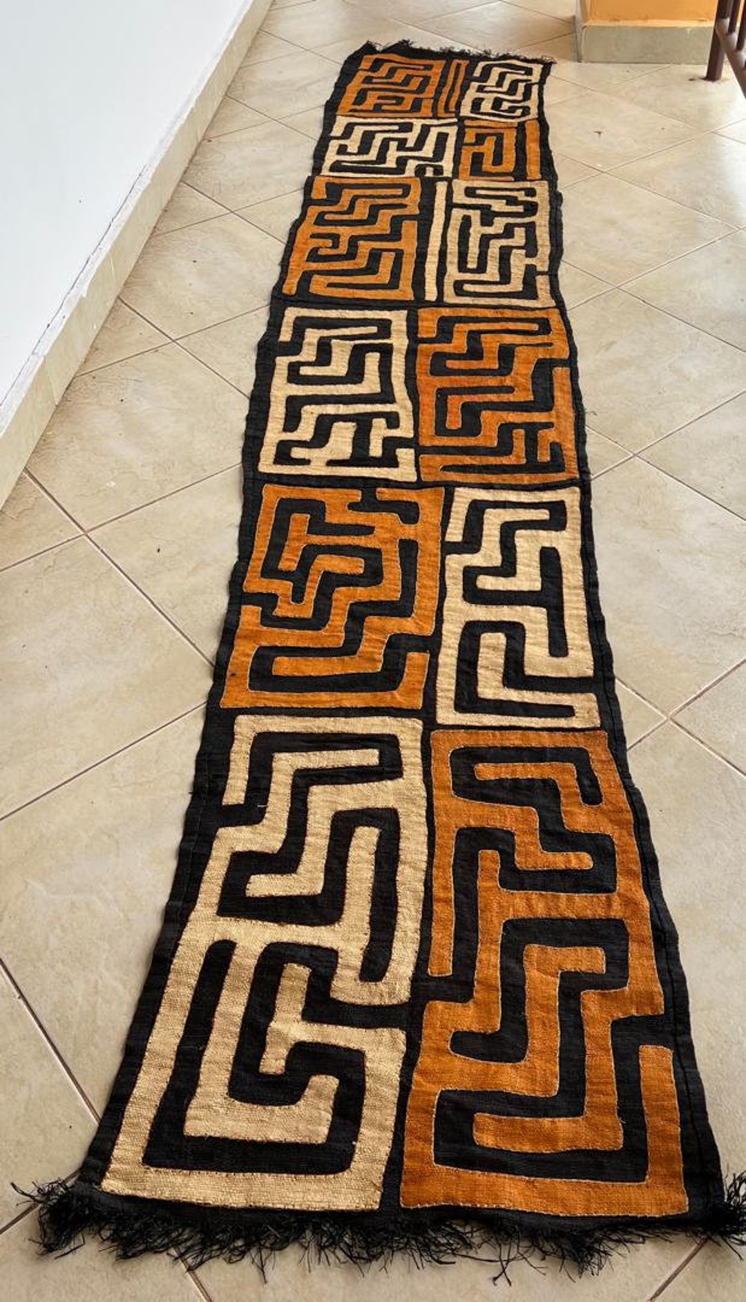 African Kuba Raffia Cloth Fabric, Natural Woven Handmade - Etsy