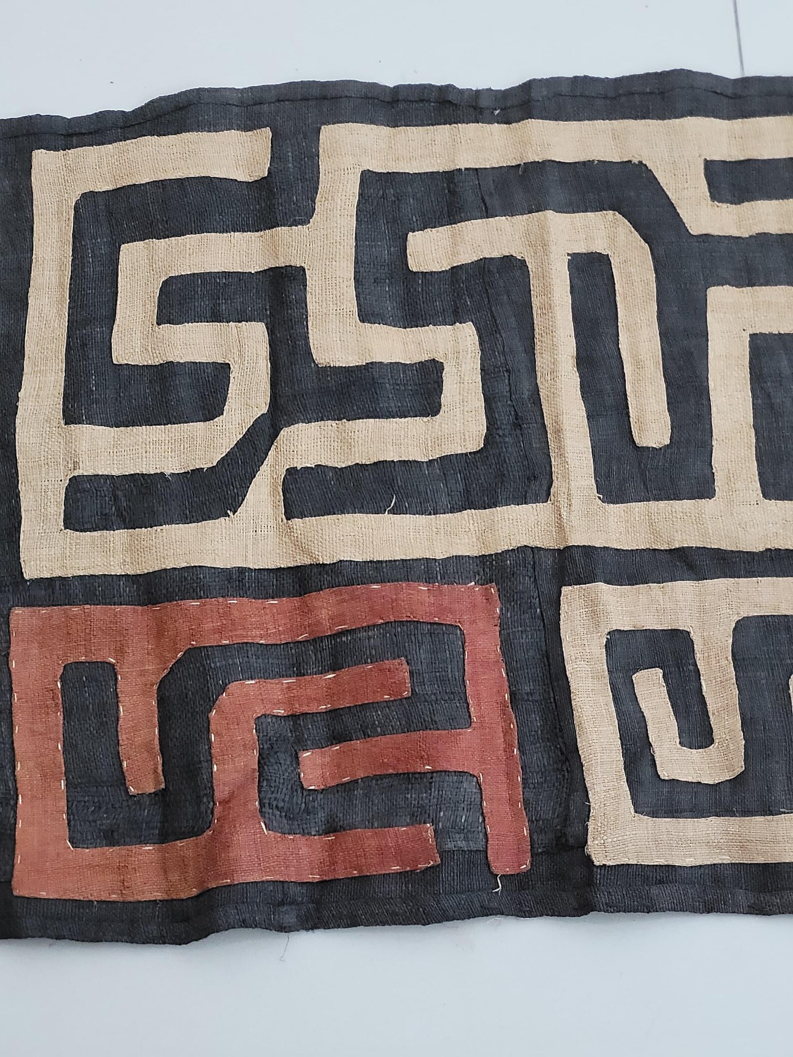 Natural Woven African Congo Kuba Raffia Cloth Fabric, Handmade - Etsy