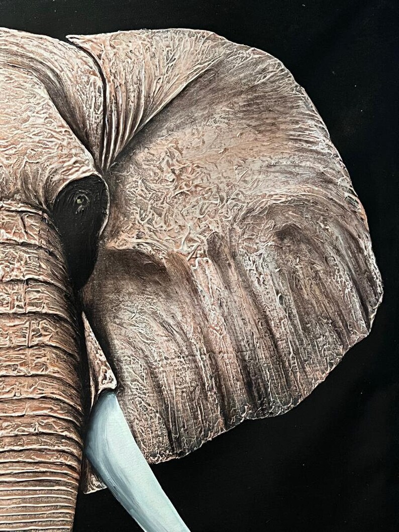 Maternal Majesty, Tender Mother and Baby Elephant Painting African Art ...