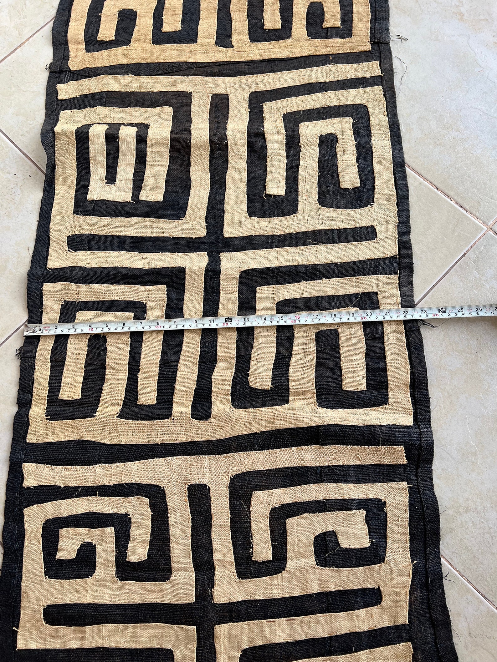 10.2ft African Kuba Raffia Cloth Fabric, Natural Woven Handmade - Etsy