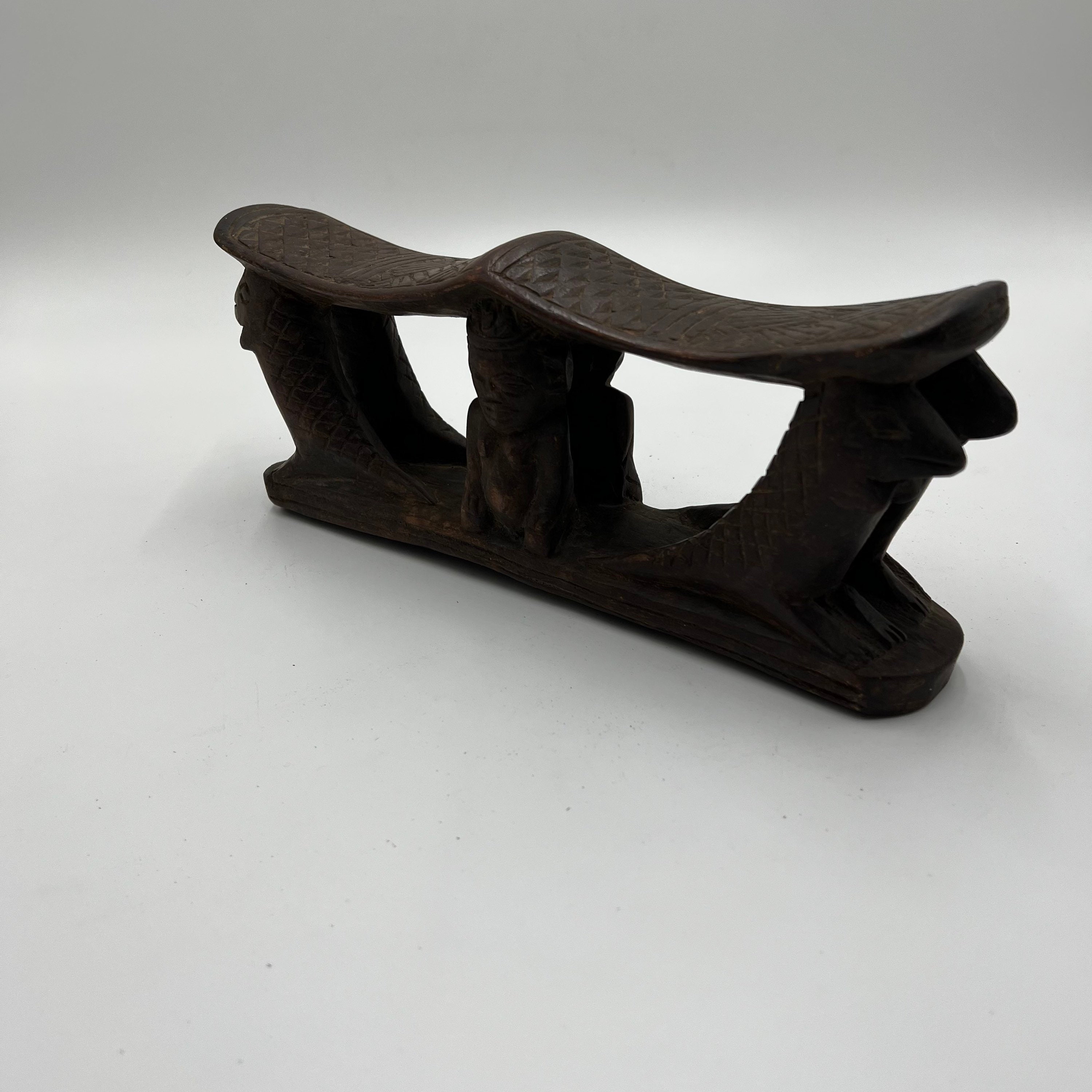 Hand Carved Chokwe Double Headrest Congo African Art 4.5 X - Etsy