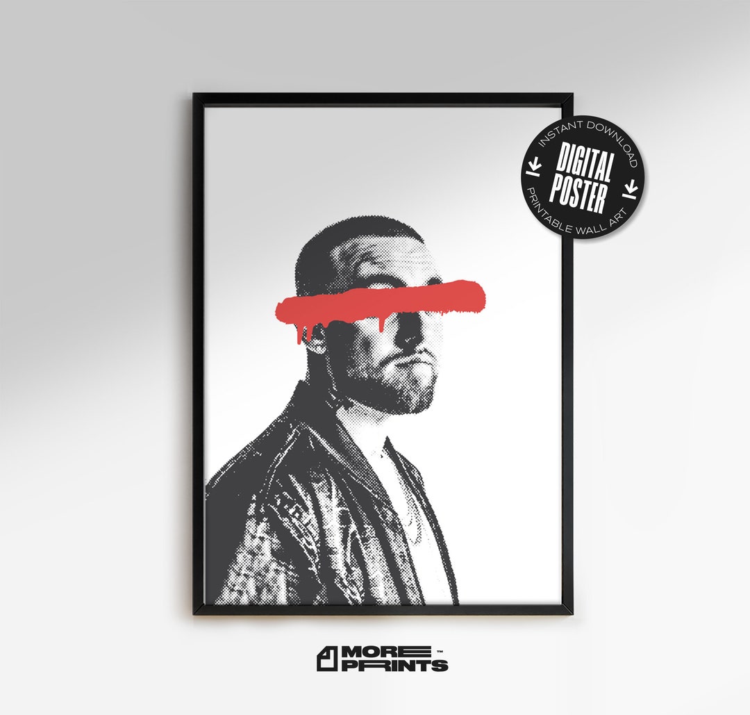 Rapper Portrait Poster / Digital Poster / Rap Music Poster / Hiphop ...
