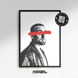 Rapper Portrait Poster / Digital Poster / Rap Music Poster / Hiphop ...