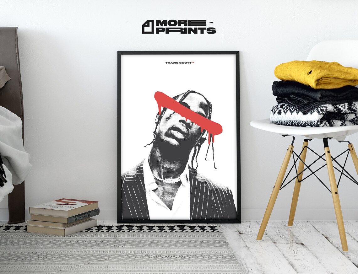 TRAVIS SCOTT Portrait Poster / Digital Poster / Rap Music Poster ...