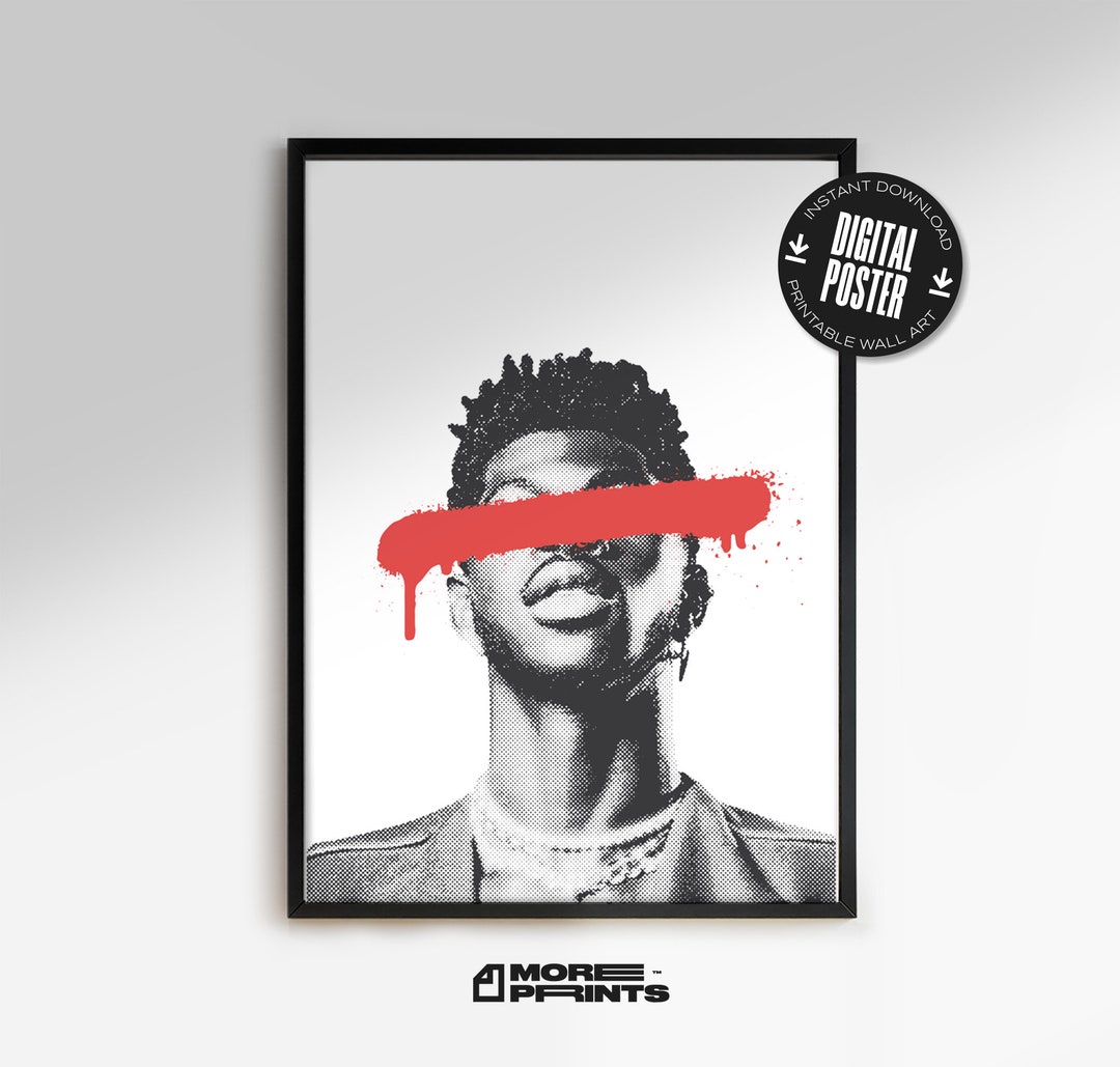 Rapper Portrait Poster / Digital Poster / Rap Music Poster / Hiphop ...