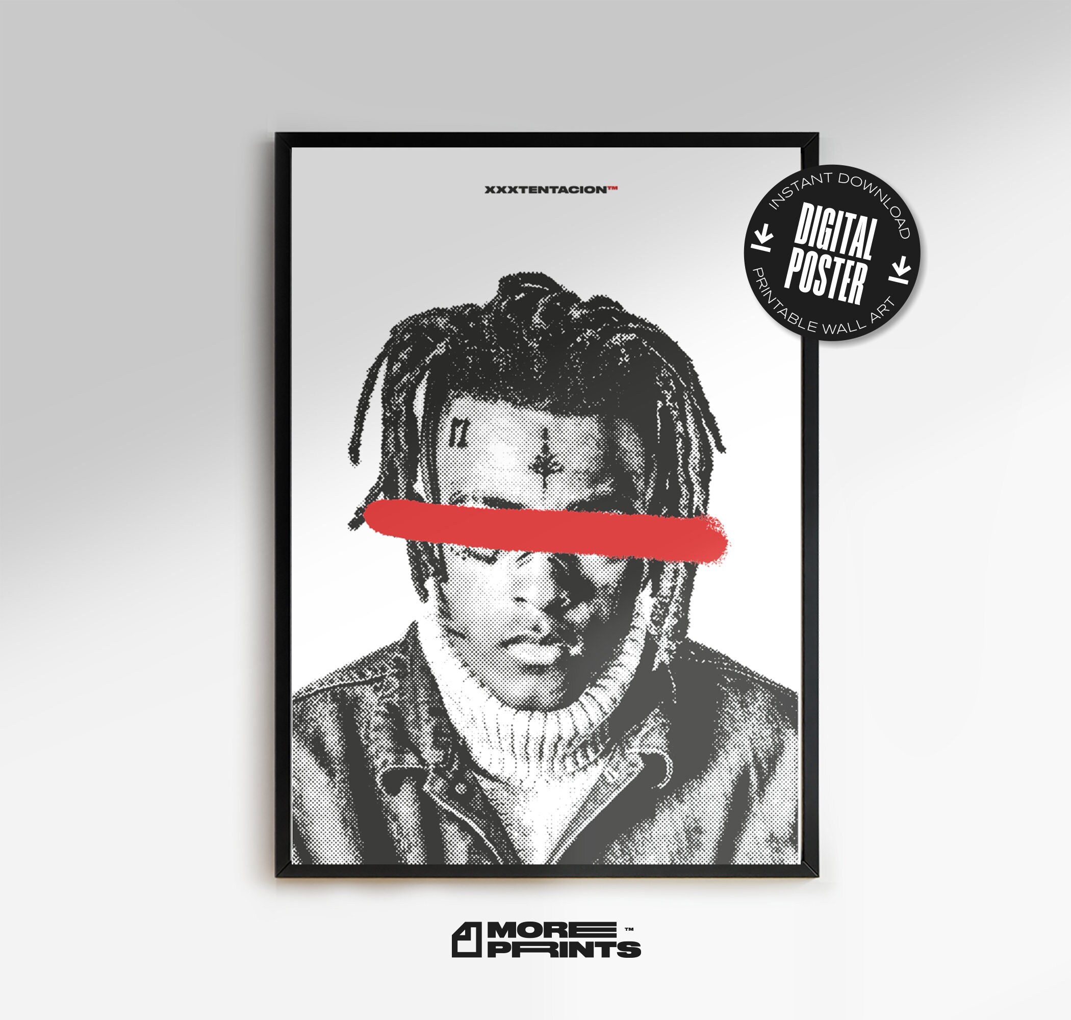 XXXTENTACION Portrait Poster / Digital Poster / Rap Music Poster ...