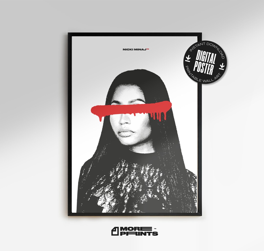 NICKI MINAJ Portrait Poster / Digital Poster / Rap Music - Etsy