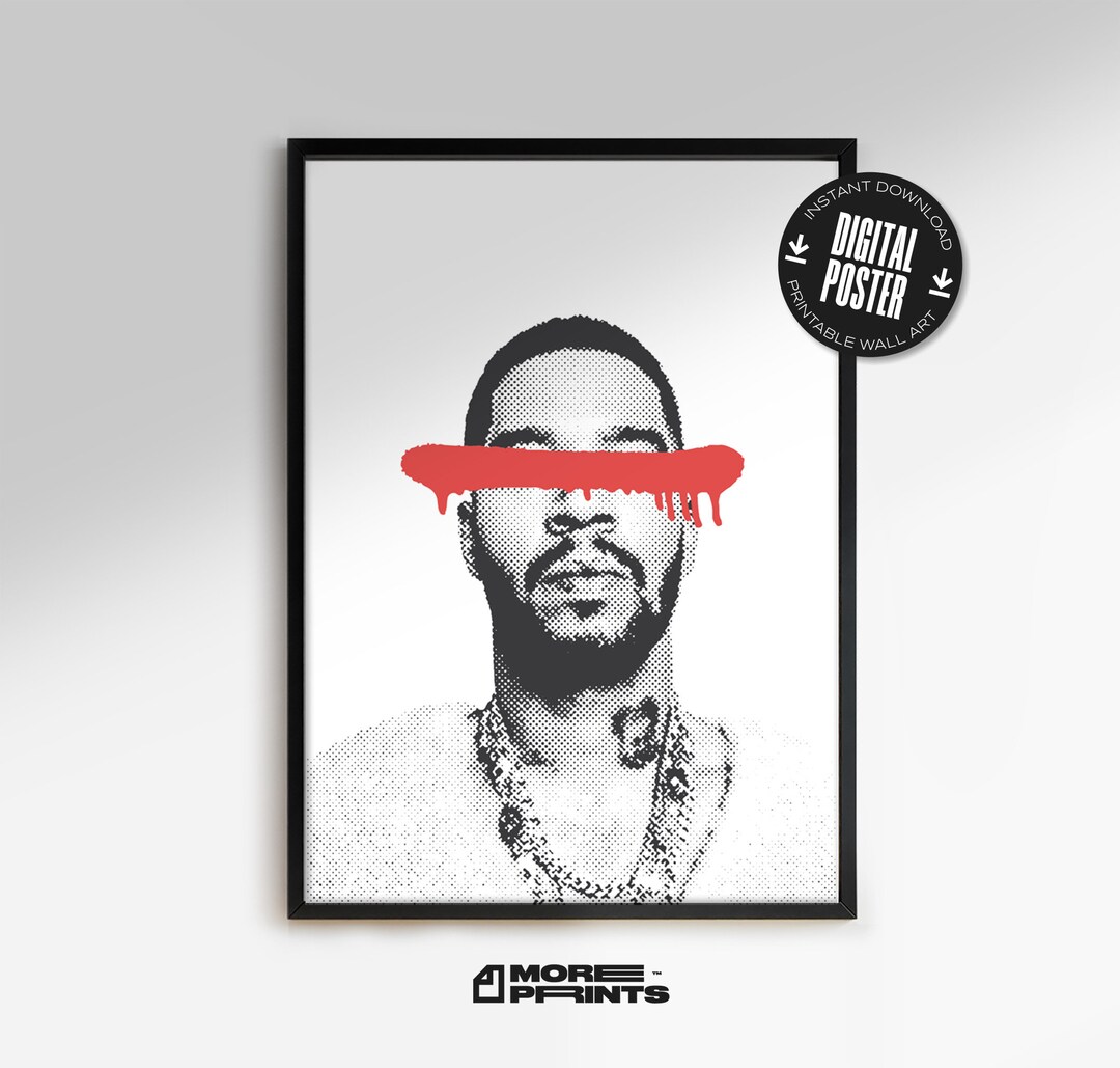 Rapper Portrait Poster / Digital Poster / Rap Music Poster / Hiphop ...