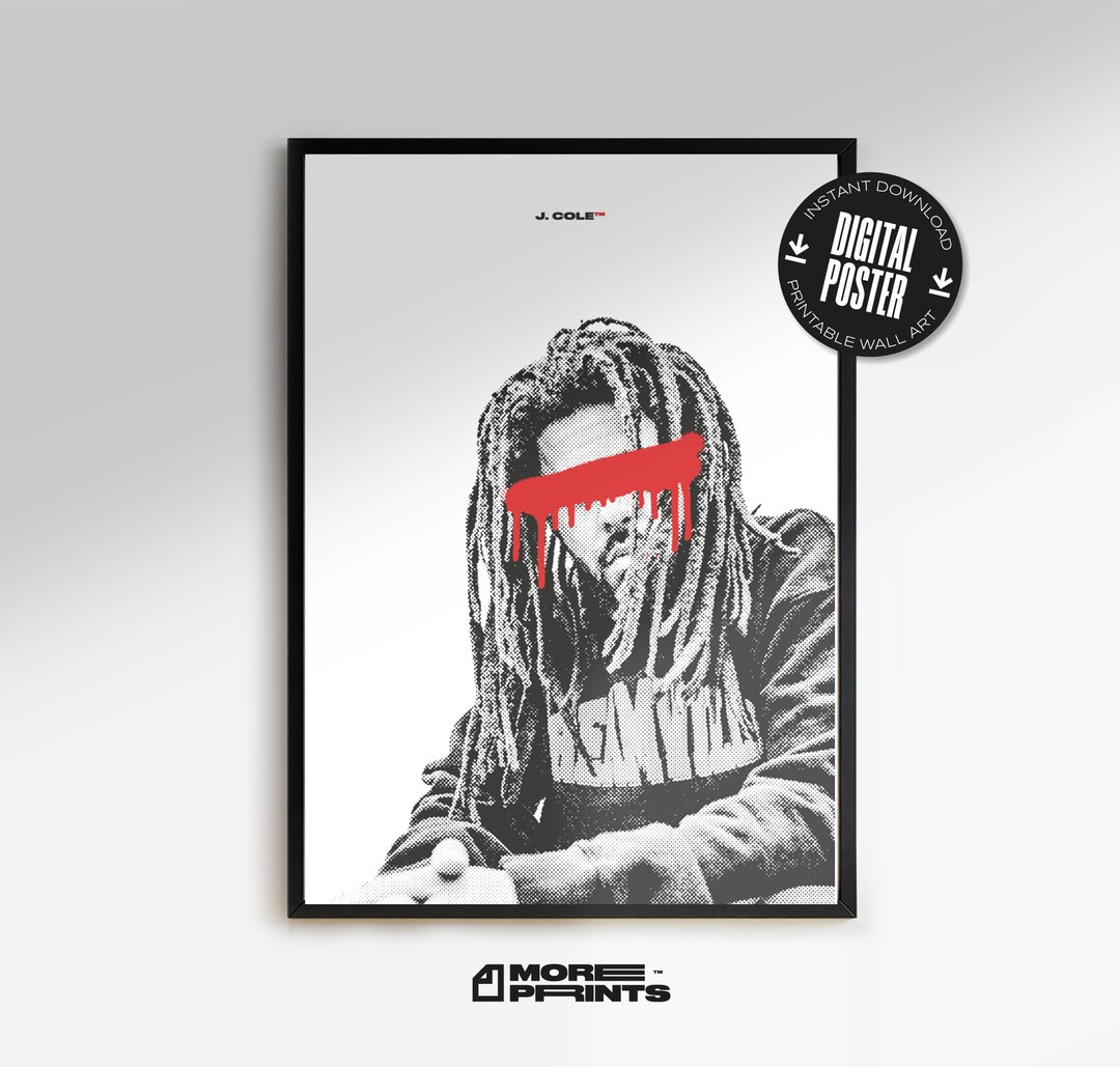 J COLE Portrait Poster / Digital Poster / Rap Music Poster / - Etsy ...