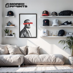 Rapper Portrait Poster / Digital Poster / Rap Music Poster / Hiphop ...