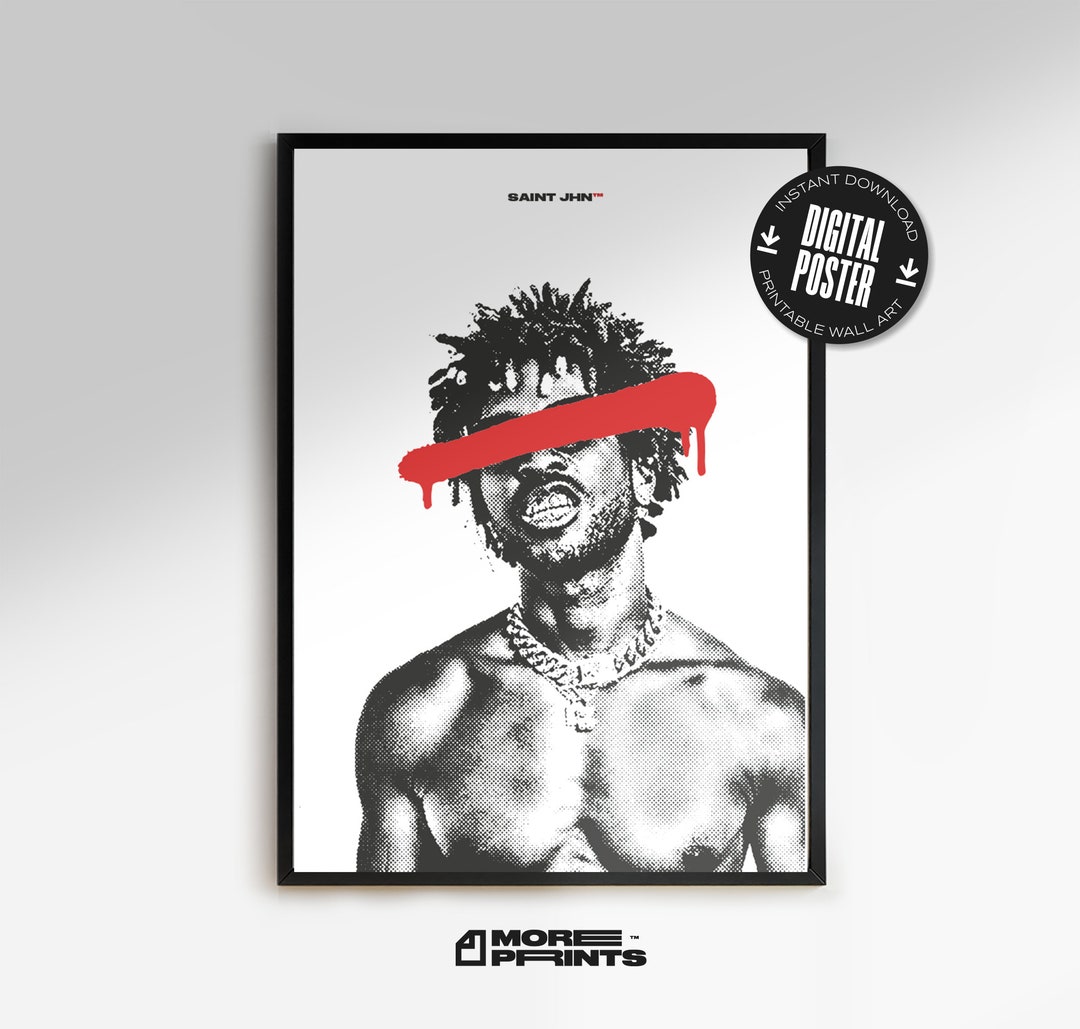 Saint JHN Portrait Poster / Digital Poster / Rap Music Poster - Etsy