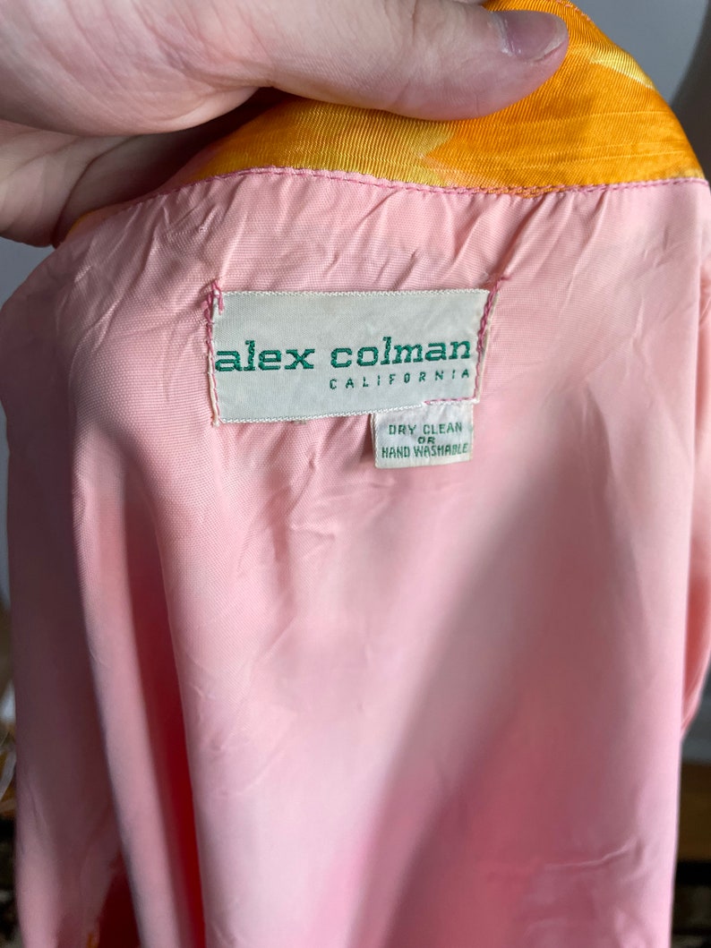 1960s Alex Coleman Printed Hostess Jacket With Gold Buttons - Etsy